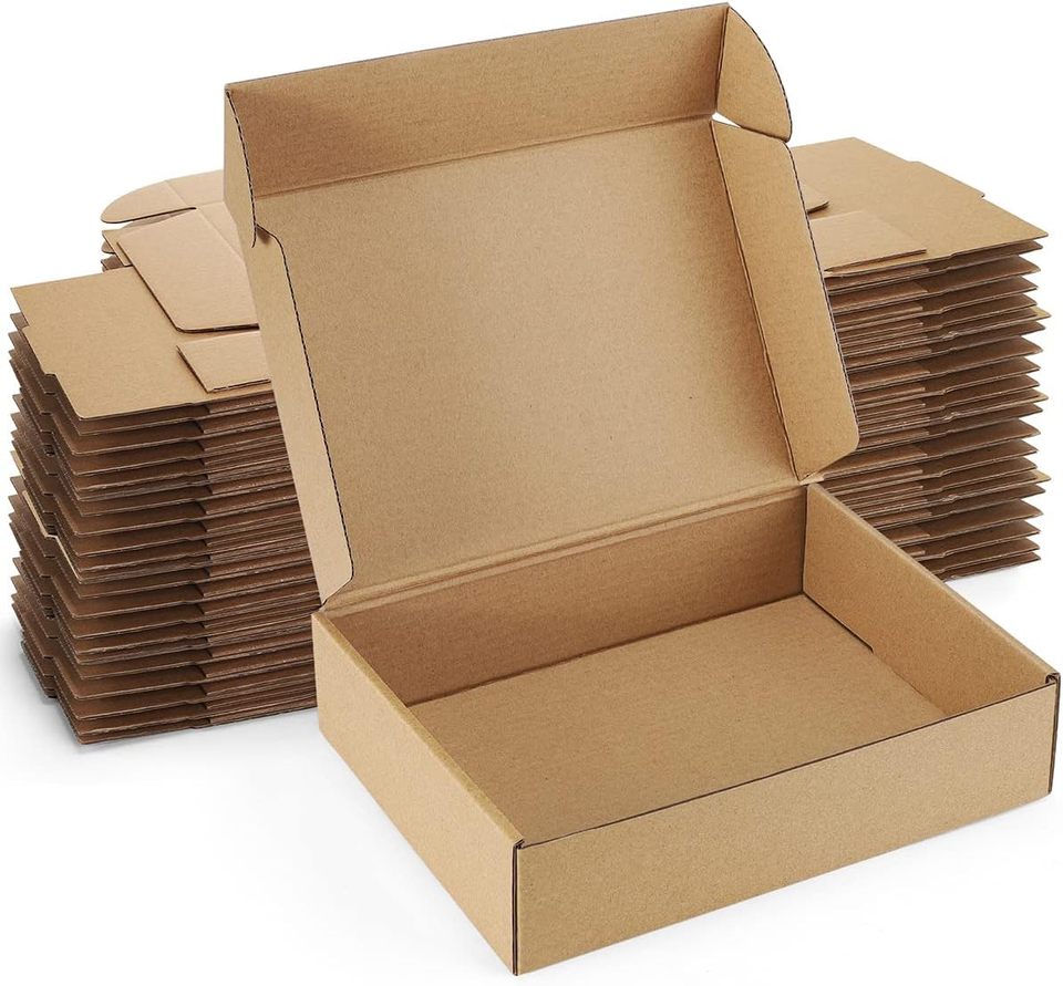 Shipping Boxes 9X6X2 Inches Brown Small Mailing Boxes 25 Pack Cardboard ...