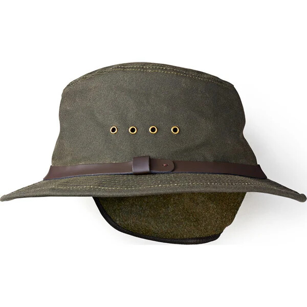 Filson Tin Cloth Insulated Packer Hat 11060016 MADE IN USA Otter Olive ...