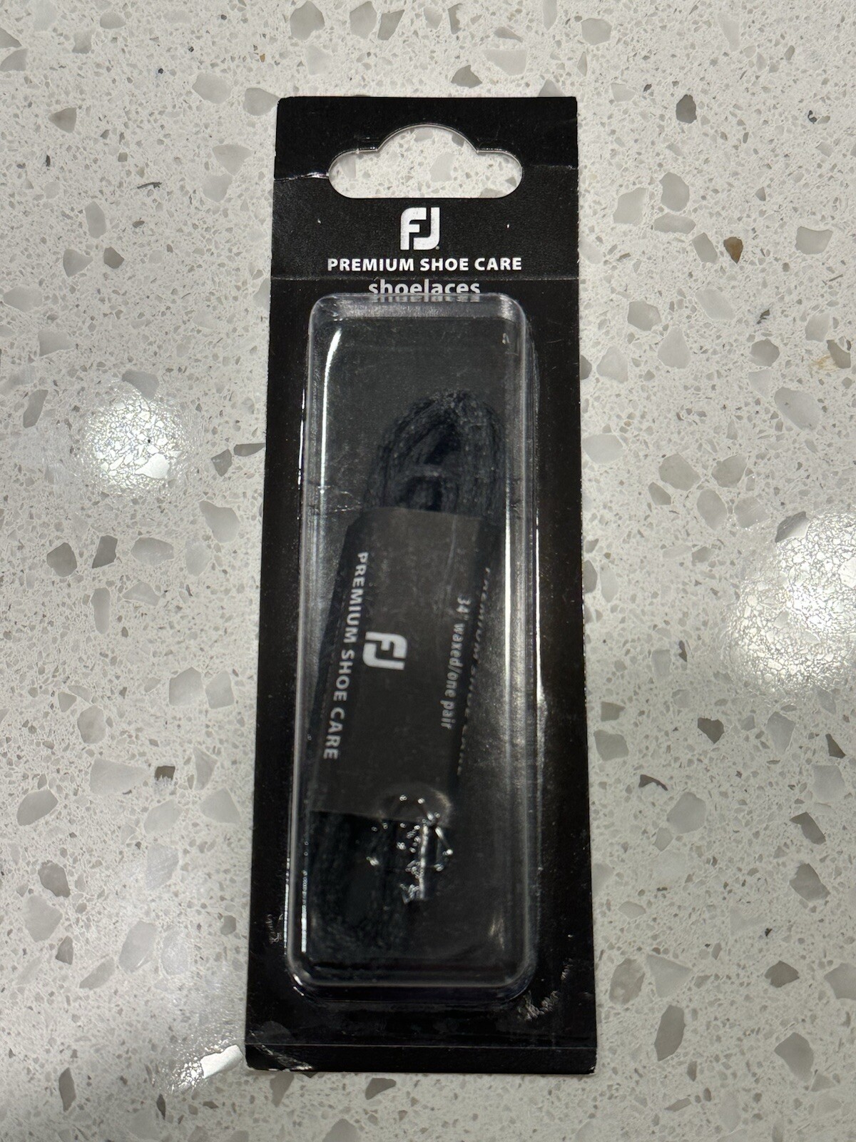 FootJoy Shoe Laces Black Waxed Premium Round 34" Golf Shoe Laces FJ ...