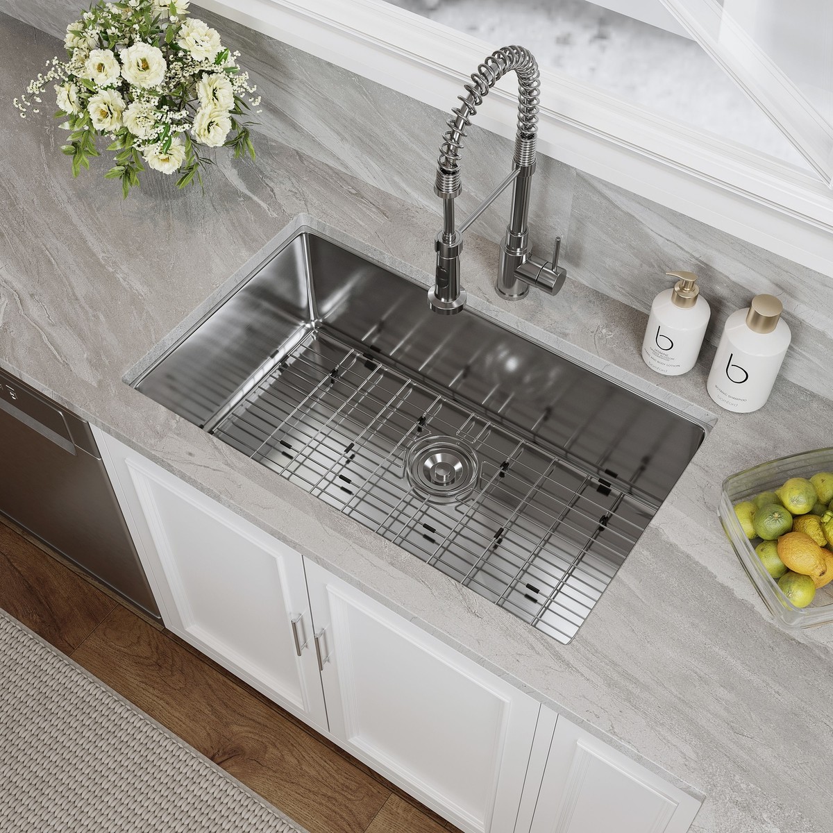 Kohler Ada Kitchen Sinks Kohler K 8689 5U K4 Riverby Kitchen Sink, 33"