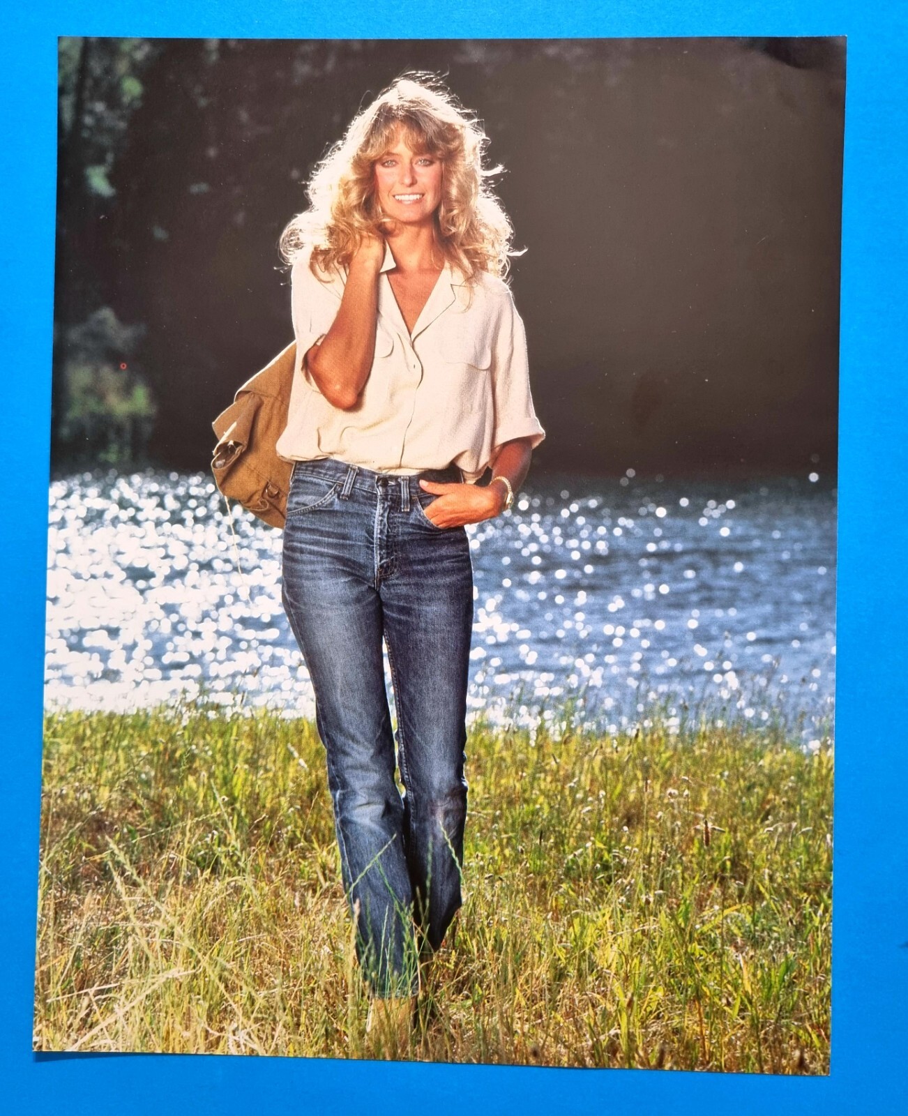 FARRAH FAWCETT - 1 Page Magazine Picture Leggy in Jeans -HH198 | eBay