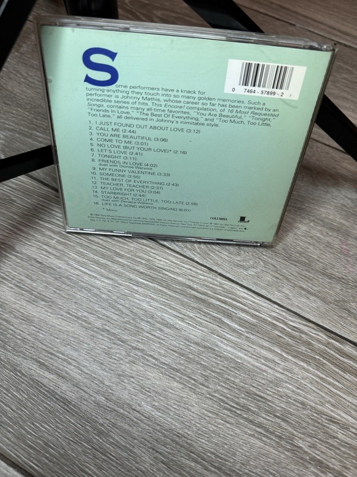 16 Most Requested Songs by Johnny Mathis CD, 1990 (GREAT CONDITION ...