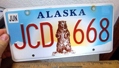Alaska License Plate reissue Kodiak bear style plate, 2015 issue, JCD ...