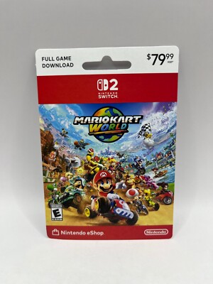 Mario Kart World Nintendo Switch 2 eShop Game Card NO VALUE OR GAME ...