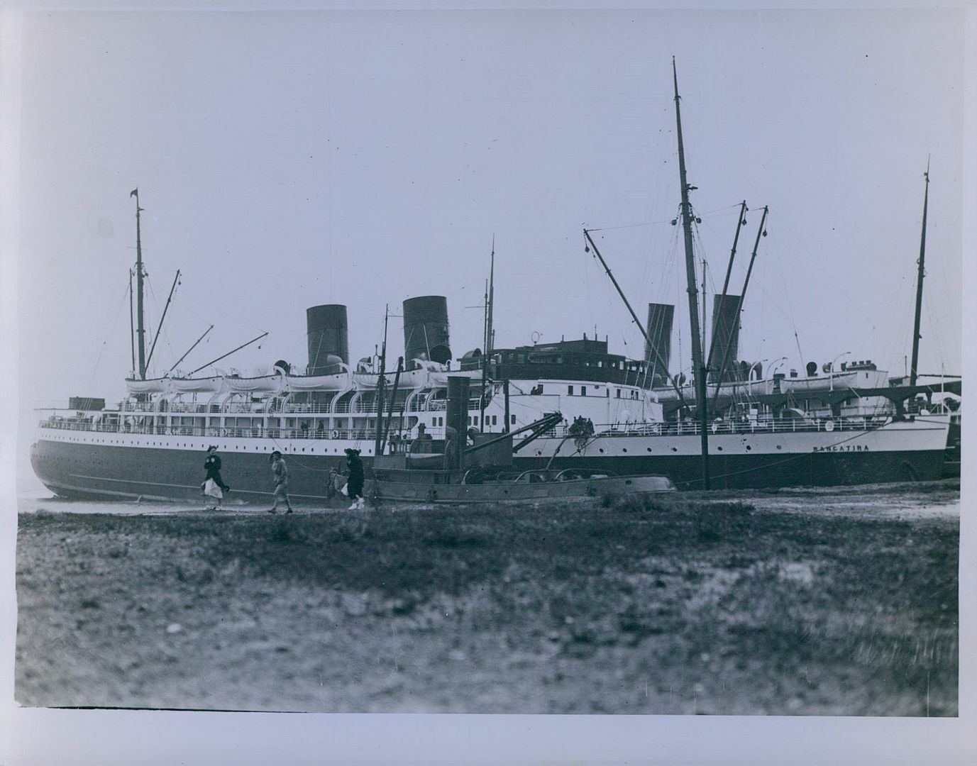 1936 Rangatira Ship Docked Clyde Quay Wharf Press Photo | eBay