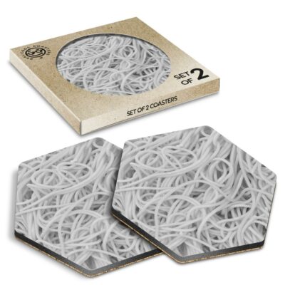 2 x Hexagon Coasters - BW - Spaghetti Pasta Food Italian #40947 | eBay UK