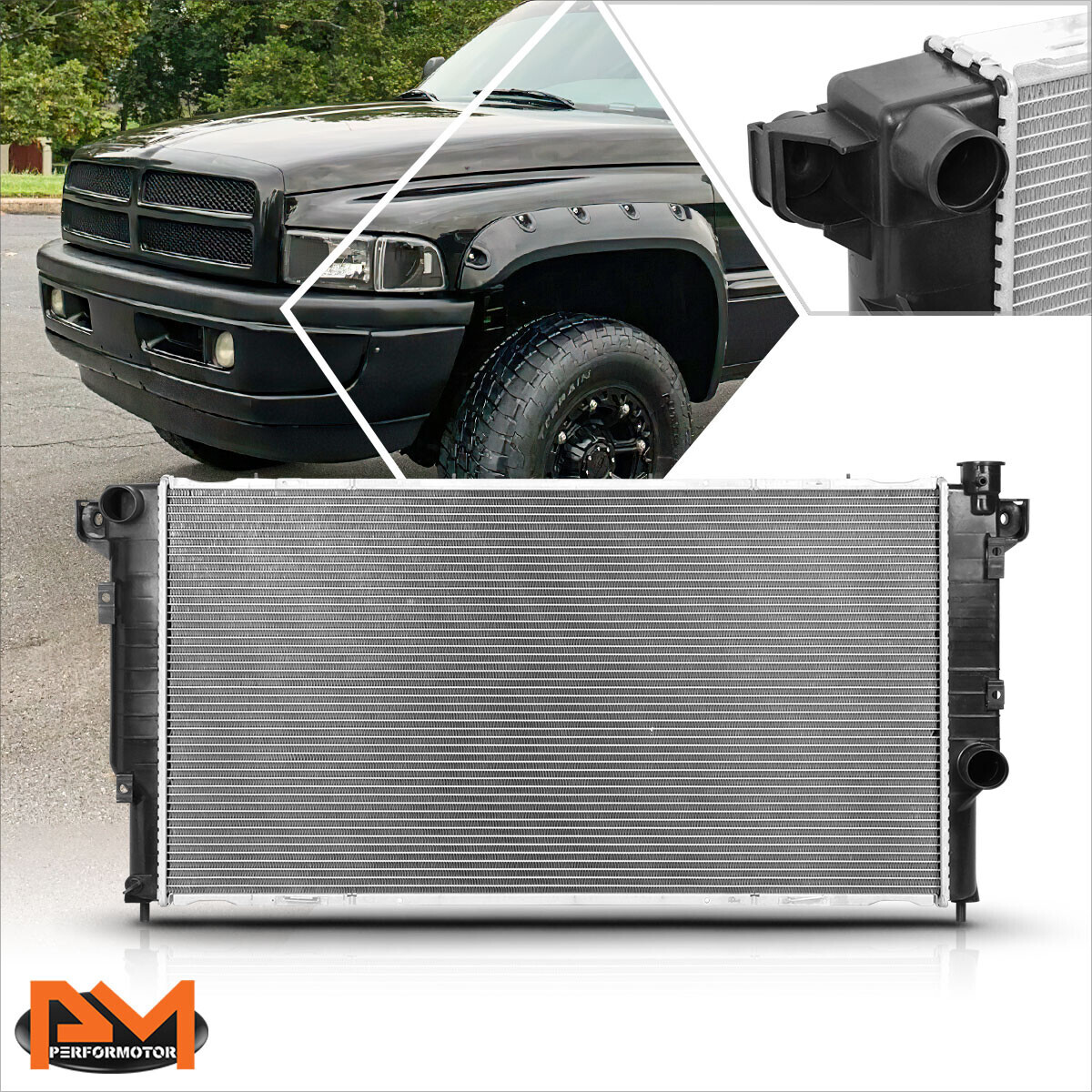For 94-02 Dodge Ram 2500/3500 5.9L Diesel OE Style Aluminum Radiator ...