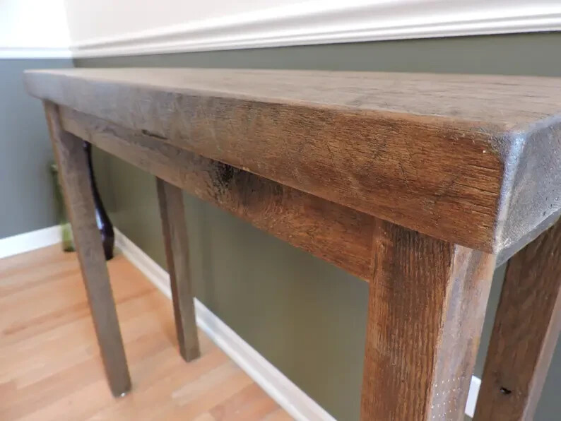 Console Table, Barn Wood, Reclaimed, Salvaged, Solid Wood, Vintage ...