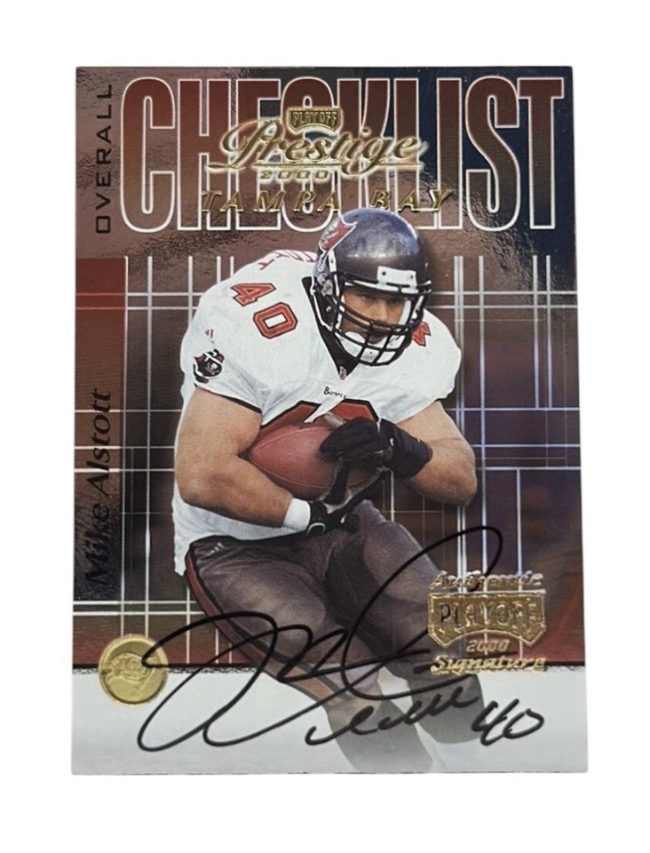 2000 Playoff Prestige Mike Alstott Autograph Auto Bucs CL91 Tampa Bay ...