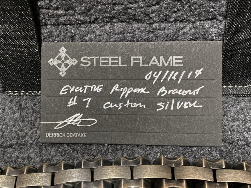 Rare Custom Steel Flame Executive Ripper Bracelet #7 | eBay