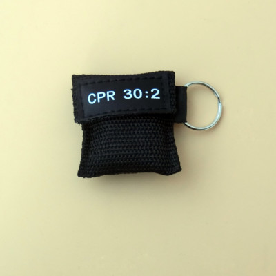50 PCS CPR MASK WITH BLACK KEYCHAIN POUCH CPR MASK CPR 30:2 Training ...