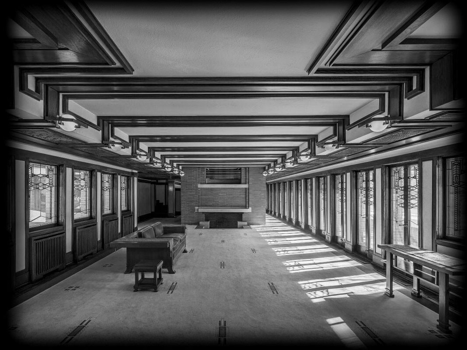 Frank Lloyd Wright Prairie Style Home - Robie House, 25 sheet set ...