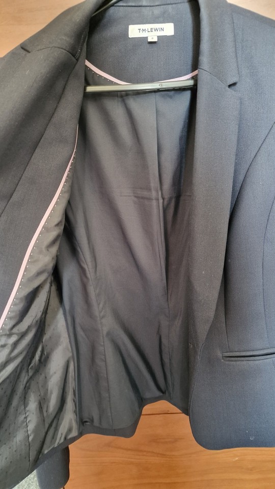 TM Lewin Women's Suit Jacket, Blazer, Size 8, Navy Blue, Wool | eBay UK