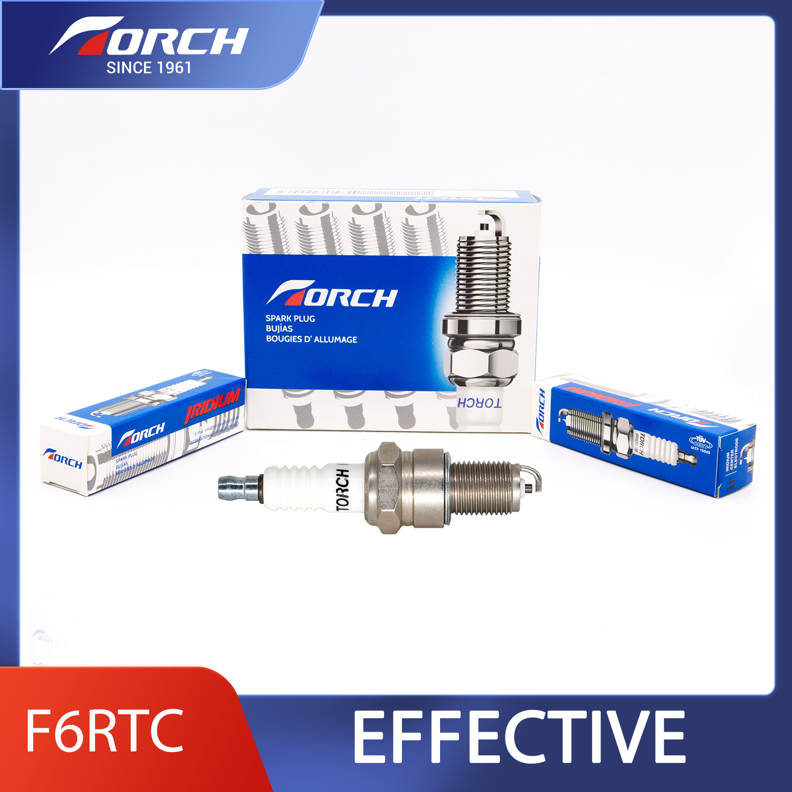 2PCS TORCH F6RTC Spark Plug Replacement for NGK 7131/BPR6ES BPR6E ...