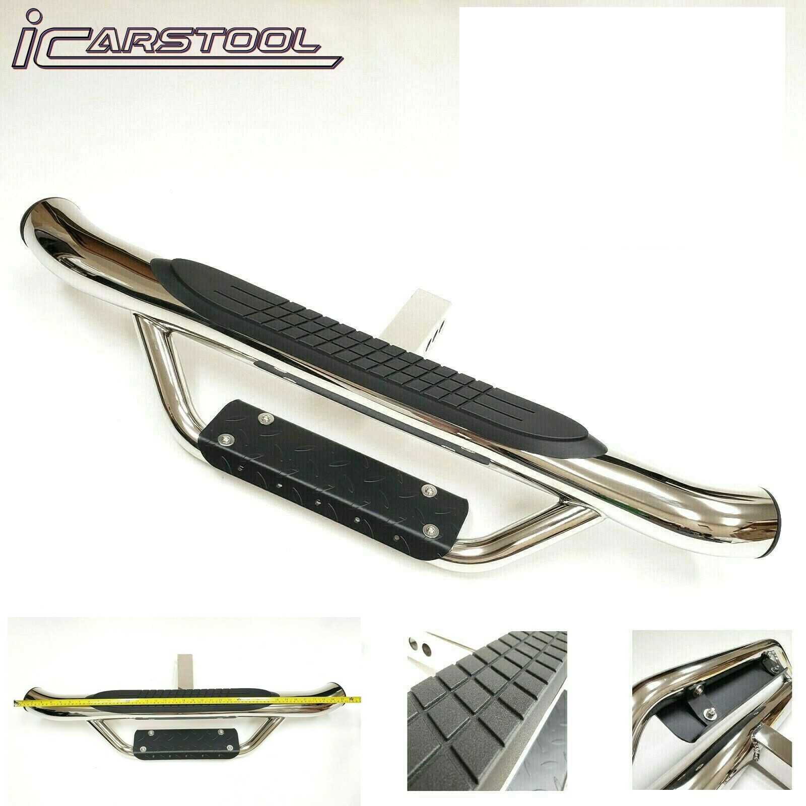 Chrome Steel Tow Hitch Step Bar Guard Drop Step For 2" Receiver Truck ...
