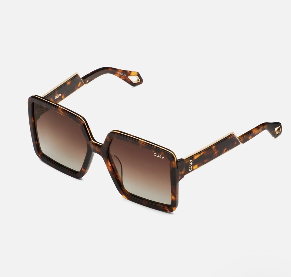 Quay Australia Oversized Almost Ready Sunglasses Tort Brown Polarized ...