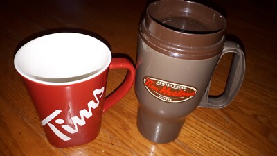 Tim Hortons Coffee Mug RED 2013 #13 AND 1 TRAVEL MUG | eBay