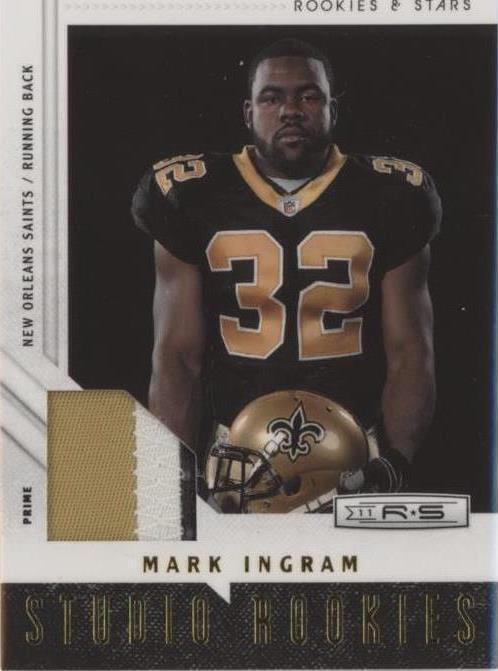 2011 Panini Rookies & Stars - Studio Rookies Mark Ingram #15 Materials ...