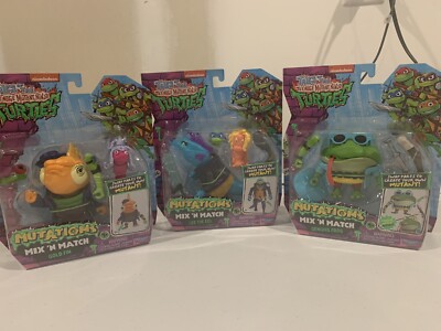 TMNT Mutations Mix ‘N Match GOLD FIN/GENGHIS FROG/Lee The Eel *Lot Of 3 ...