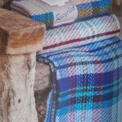 Welsh woolen wool blanket throw assorted random cols great gift Made in ...