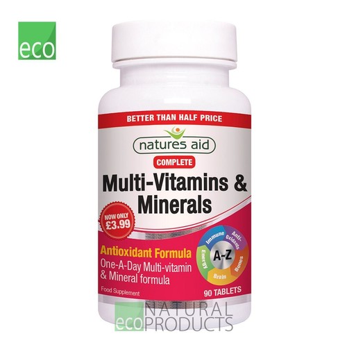 Natures Aid Multi-Vitamins & Minerals Antioxidant Formula 90 Tablets | eBay