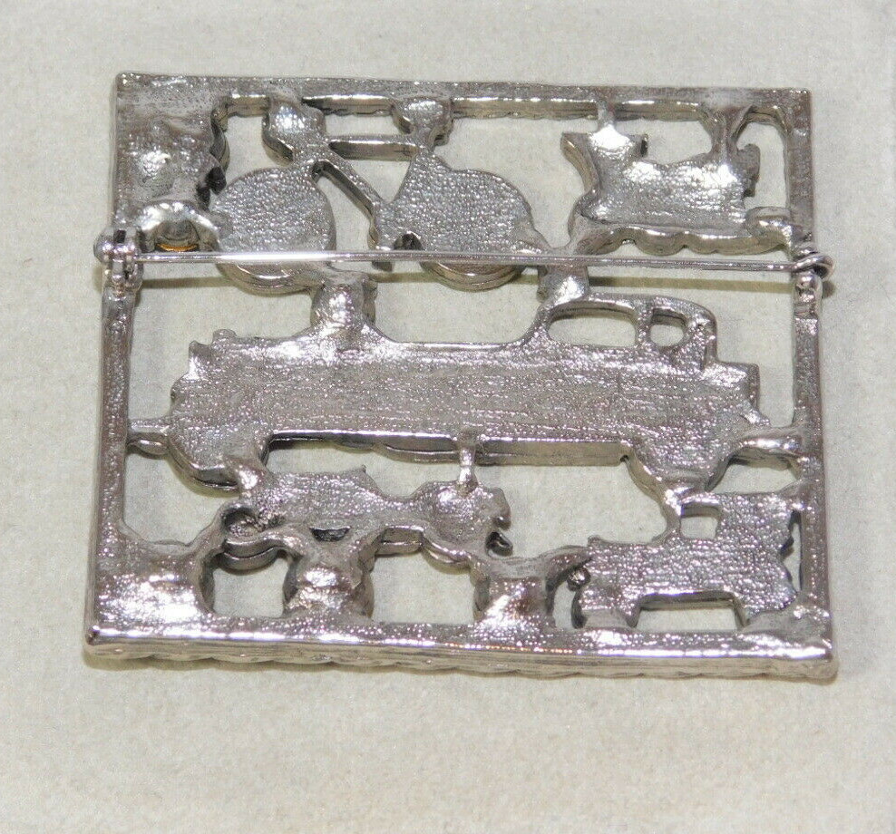 Large Old Model Car Steam Engine Train Bicycle Retro Brooch Pin 7j 80 ...