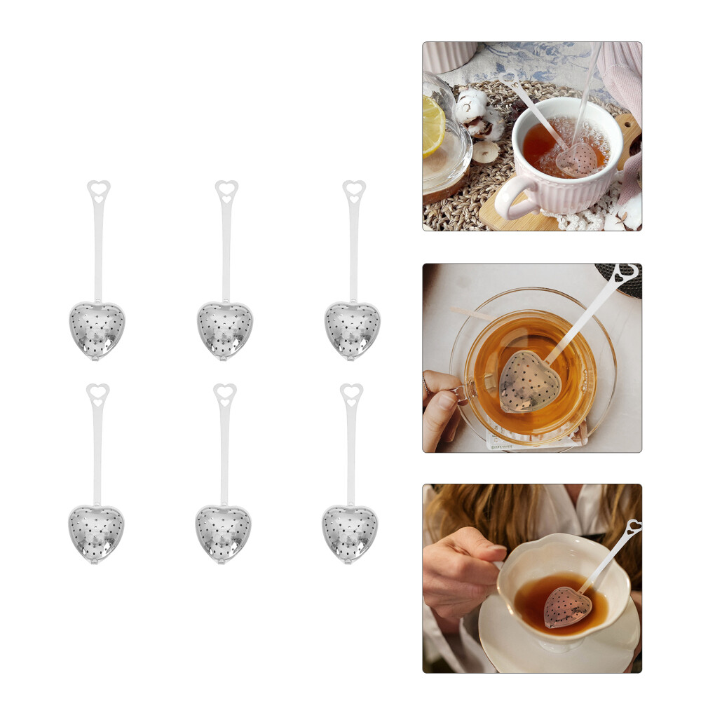6 Pcs Hot Tea Colander Tea Filter Spoon Skimmer Spoon Kitchen Tea ...