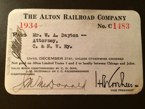 Collectible Railroad Passes & Tickets for sale | eBay