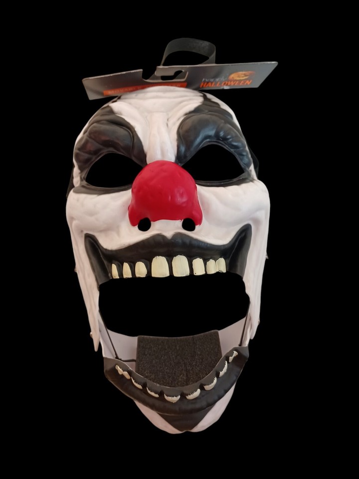 Cosplay CLOWN Mask Hinge Movable Jaw Halloween Scary Horror Adult | eBay