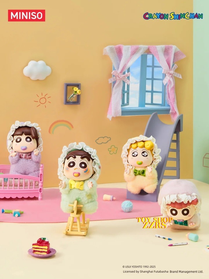 Hot Miniso Crayon Shin-chan Baby Blind Box Confirmed Figures Plush ...
