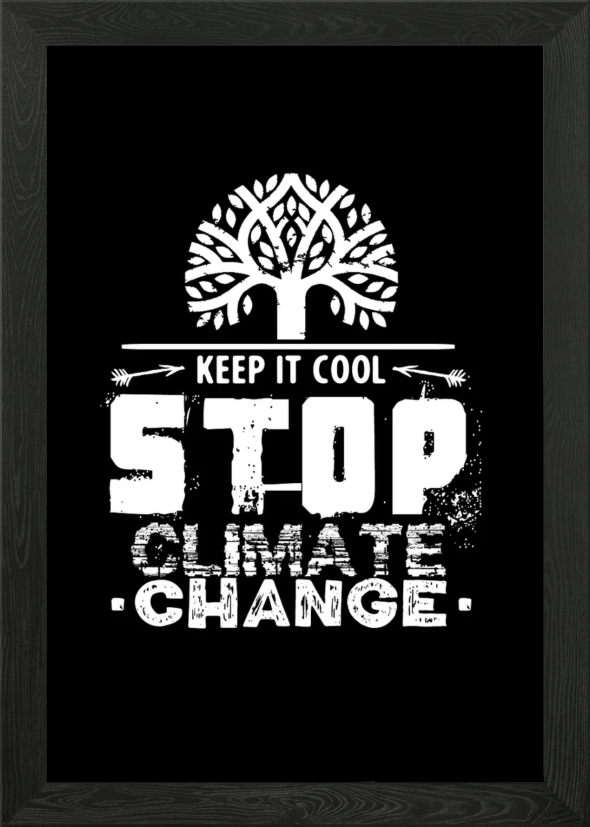 Climate Change Framed Wall Art Poster Canvas Print Picture | eBay