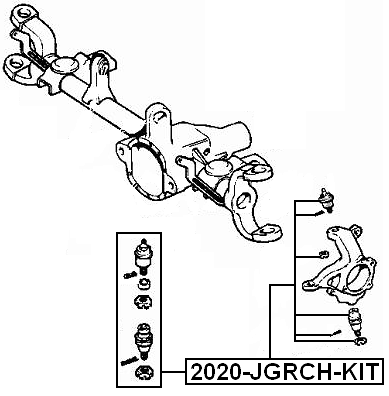 Ball Joint Rear Assembly - Kit FEBEST 2020-JGRCH-KIT OEM 83500202 | eBay