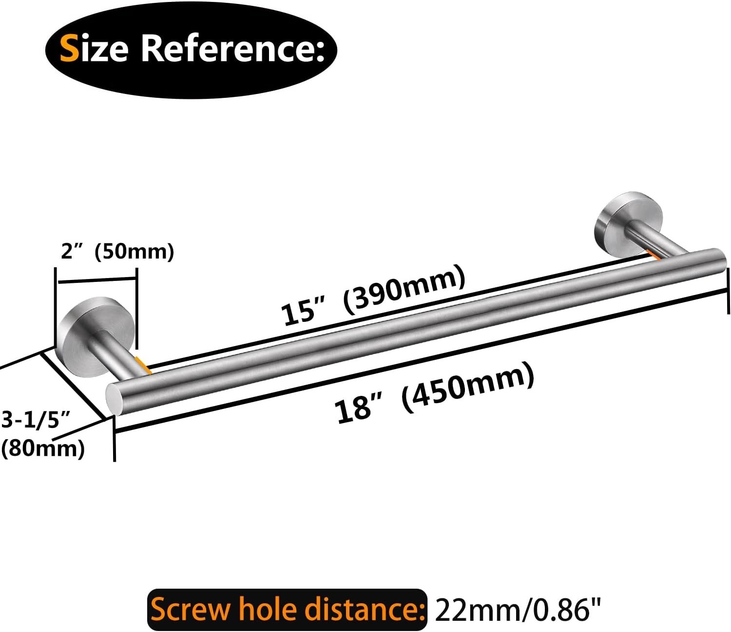 Level 24 in. in. Wall Mounted Towel Bar in Brushed Nickel | eBay