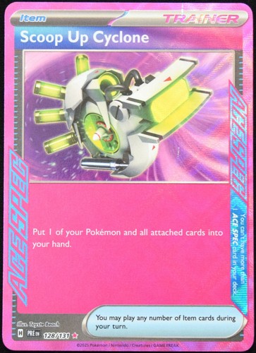 Pokemon TCG Scoop Up Cyclone 128/131 Prismatic Evolutions ACE SPEC Rare ...