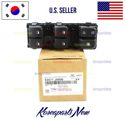 Front Left DRIVER Door Window Switch 93571J9000 ⭐OEM⭐ Hyundai Kona 2018 ...