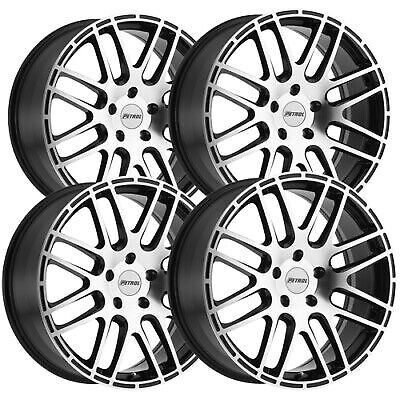 (Set of 4) Petrol P6A 17x7.5 4x100 +40mm Black/Machined Wheels Rims 17 ...