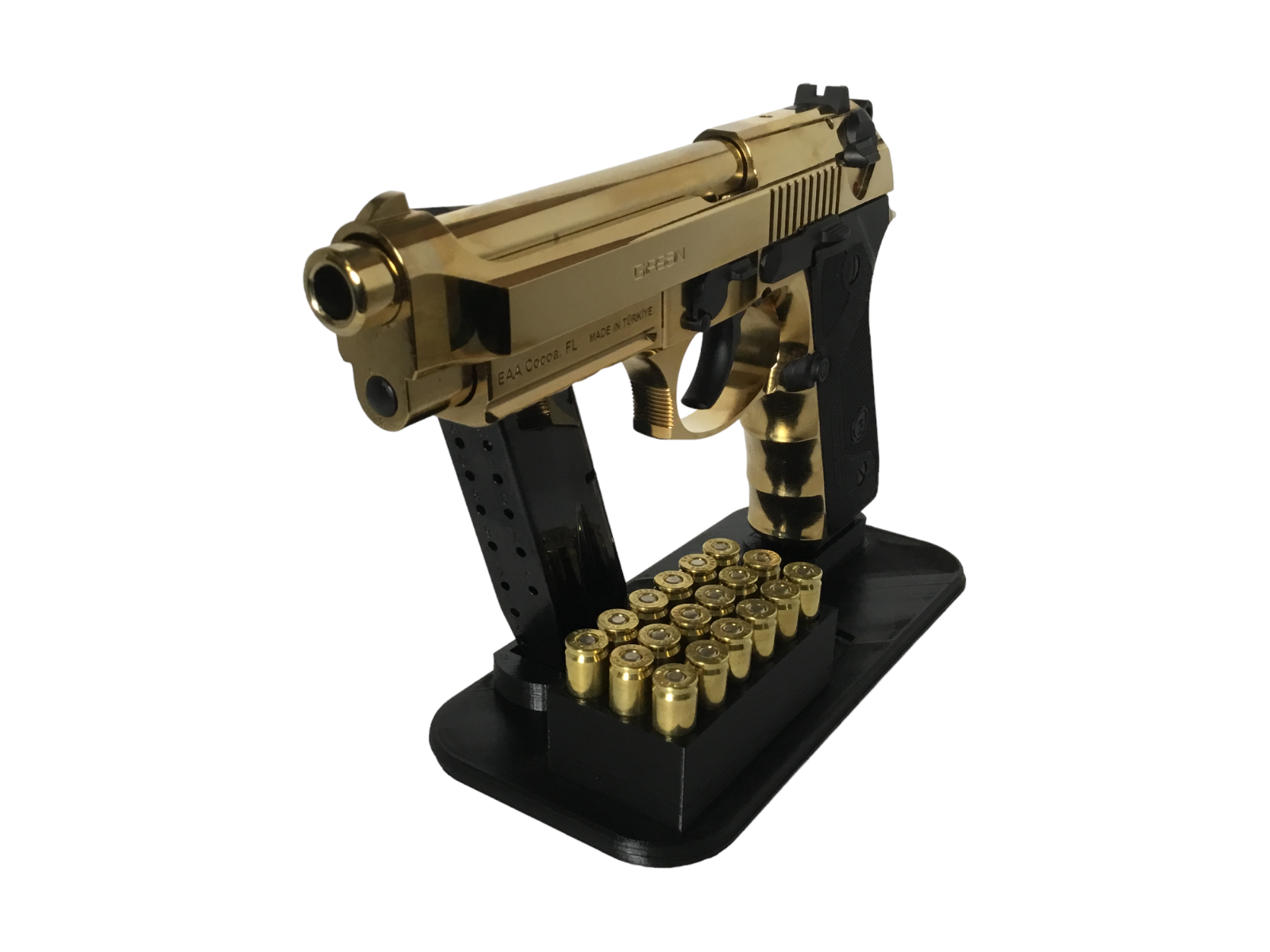9mm Gun, Bullets and Magazine Display Stand - Any Color, Handgun Clip ...