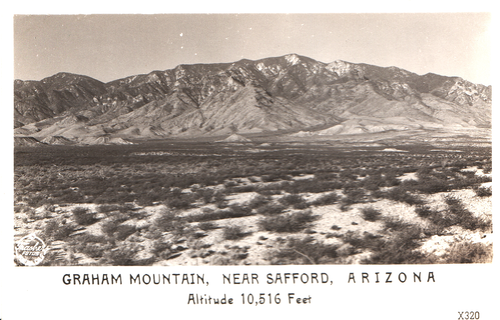Vintage RPPC Graham Mountain Near Safford Arizona Altitude 10,516 Feet ...