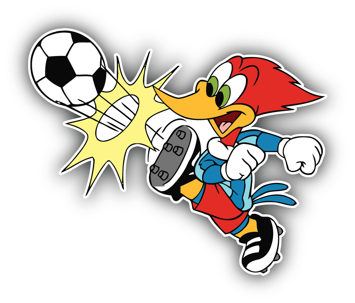 Woody Woodpecker Cartoon Football Sticker Bumper Decal - ''SIZES'' | eBay