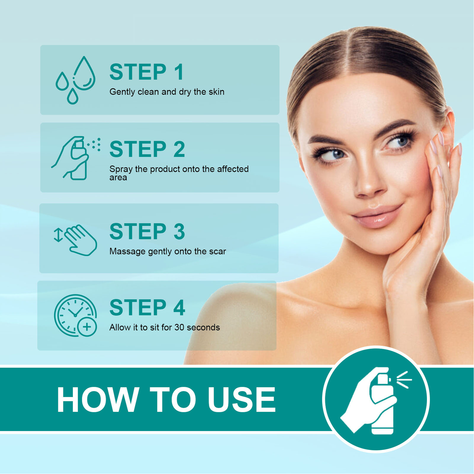 2pcs Stretch Mark Care Spray 20g Scar Removing Spray For Injury Gentle ...