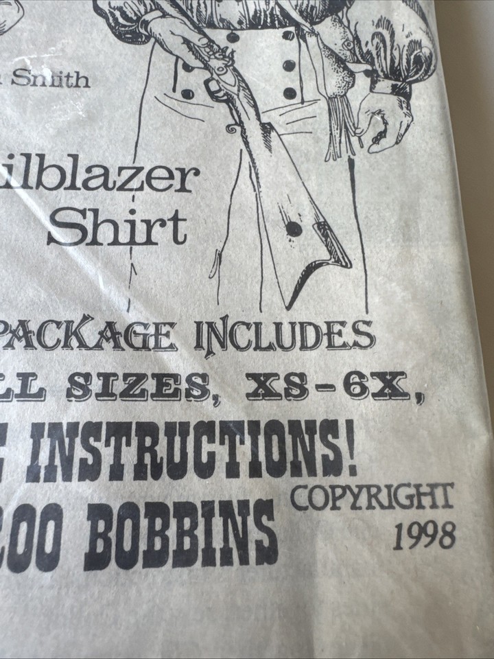 Buckaroo Bobbins Authentic Vintage Clothing Patterns Trailblazer Shirt ...