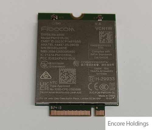 Dell Qualcomm Snapdragon X12 4G LTE Wireless WAN Card - DW5825E-ESIM ...