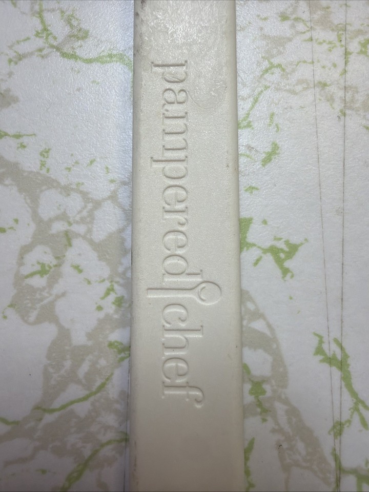 Pampered Chef Mix 'N Scraper Large Heavy Duty Silicone Spatula White 10 ...