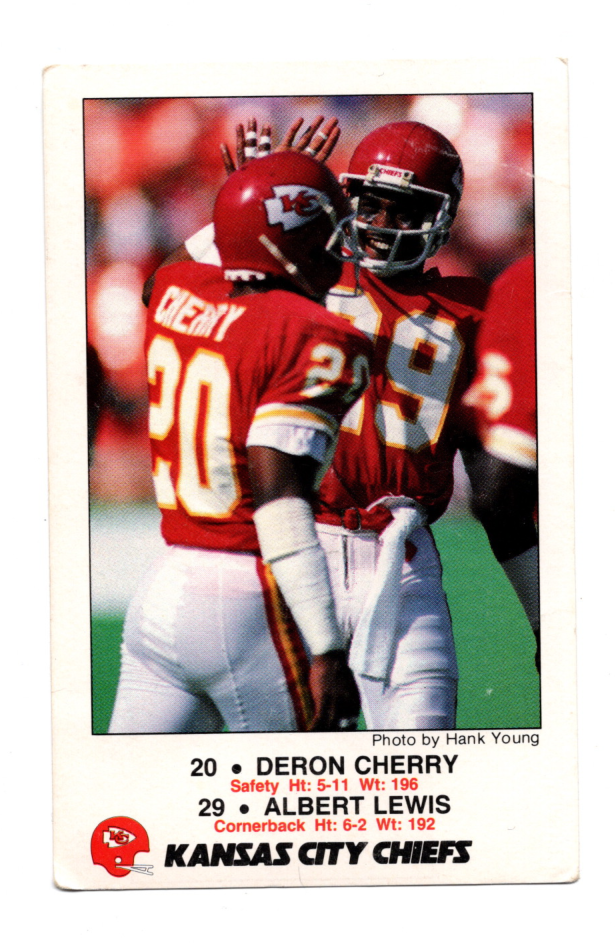 1987 Frito Lay Kansas City Chiefs Police, Deron Cherry, Albert Lewis #3 ...