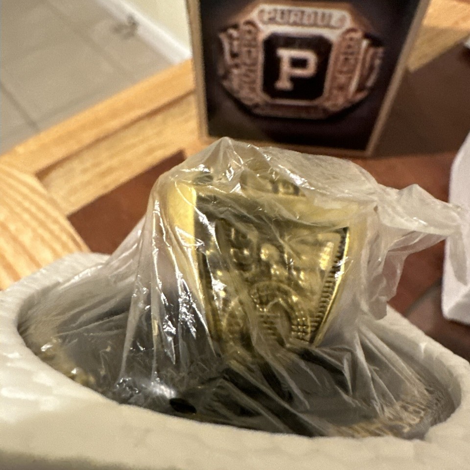 Purdue Boilermakers Football 1967 Rose Bowl Replica Championship Ring ...