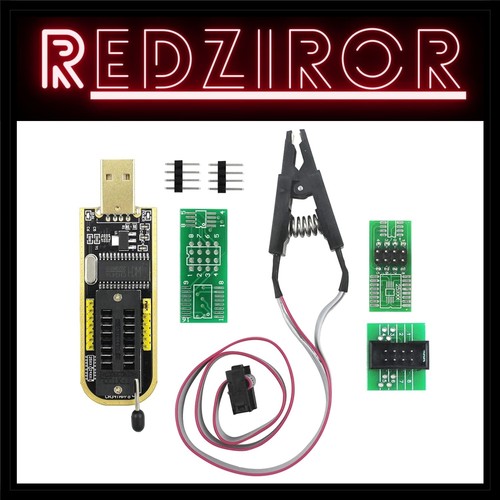 In-Circuit SOIC8 Test Clip & Compatible CH341A USB Programmer for BIOS ...