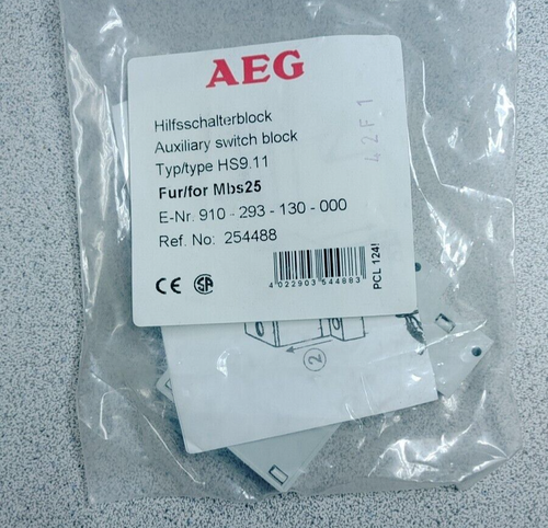 AEG 910-293-130-000 HS9.11 AUXILIARY SWITCH BLOCK NEW!! QUANTITY!! WOW ...