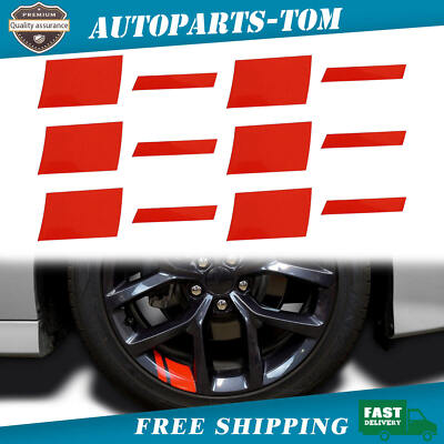 Red Reflective Car Wheel Rim Vinyl Decal Sticker Mark Overlay for 18 ...