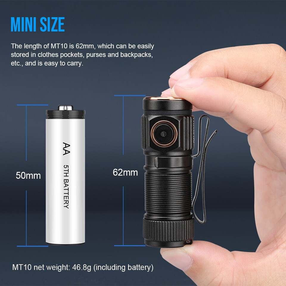 TrustFire 1000LM Portable LED Pocket Flashlight Rechargeable MINI EDC ...