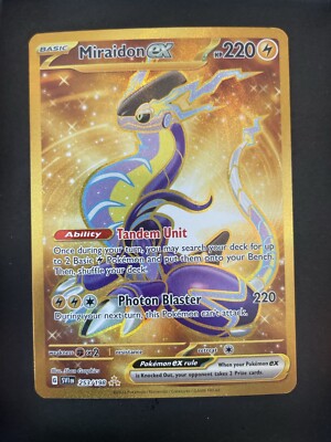 Miraidon ex Gold Hyper Rare 253/198 Pokemon TCG - Scarlet & Violet | eBay